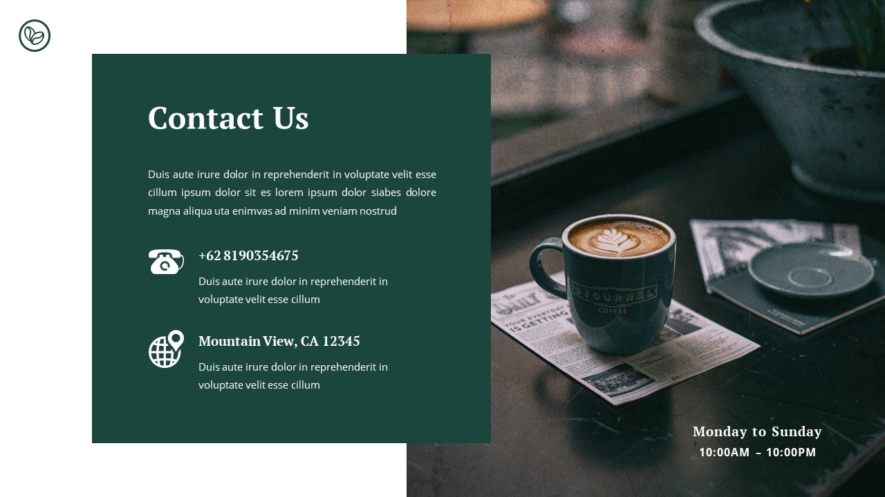 Aroma - Coffee Shop & Cafe Powerpoint Presentation Template ...