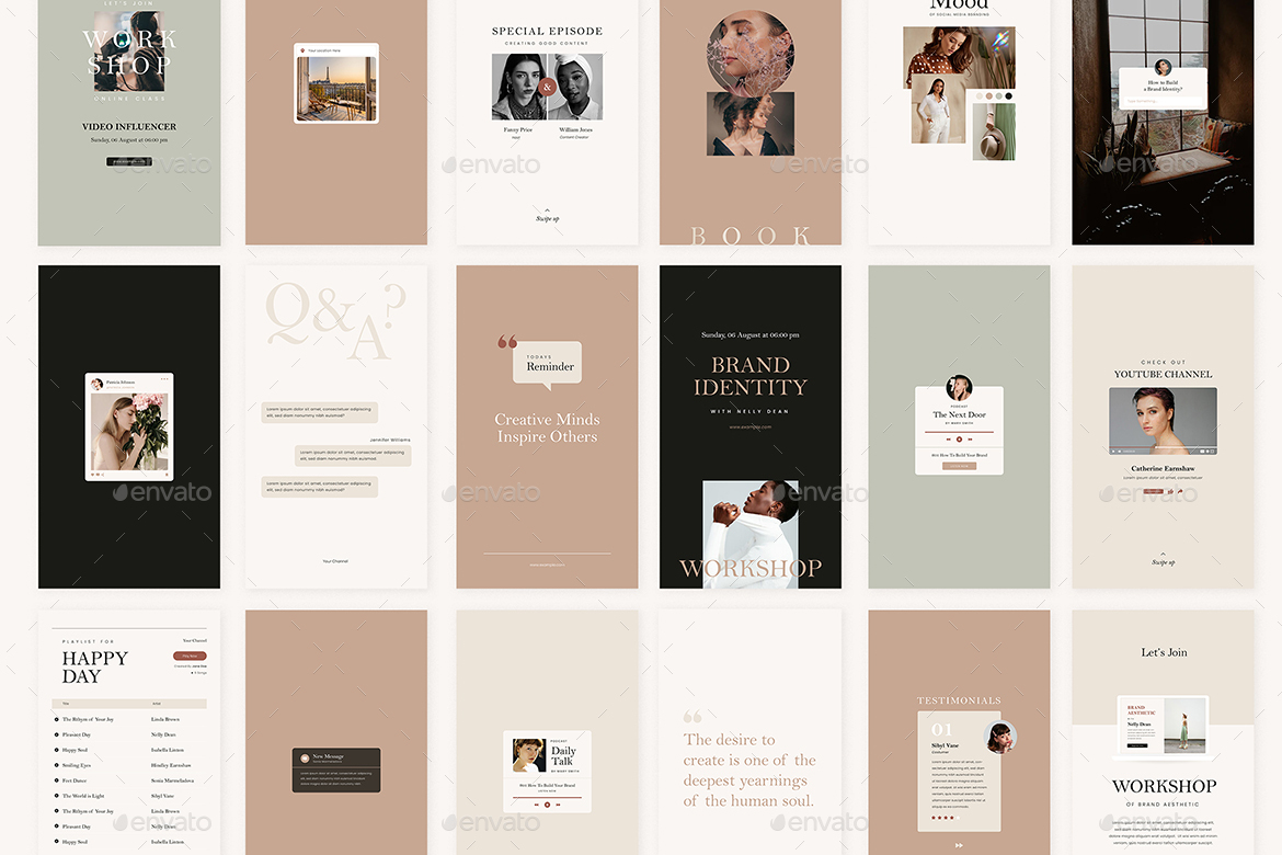 Influencer Instagram Packs, Web Elements | GraphicRiver