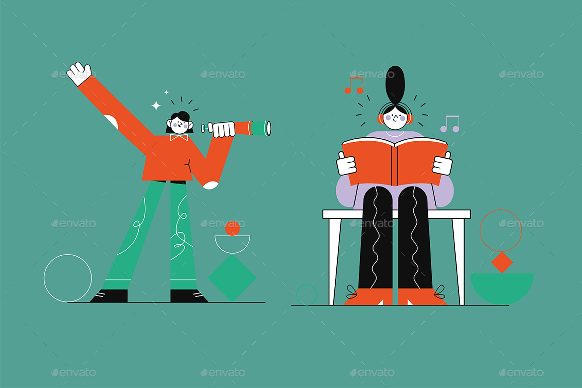 Class Activity Graphic Illustration, Vectors | GraphicRiver