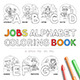Jobs Alphabet Coloring Book by Voysla | GraphicRiver
