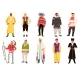 Multicultural People National Traditional Clothes, Vectors | GraphicRiver