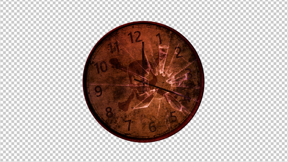 Creepy Clock - Transparent Loop, Motion Graphics | VideoHive