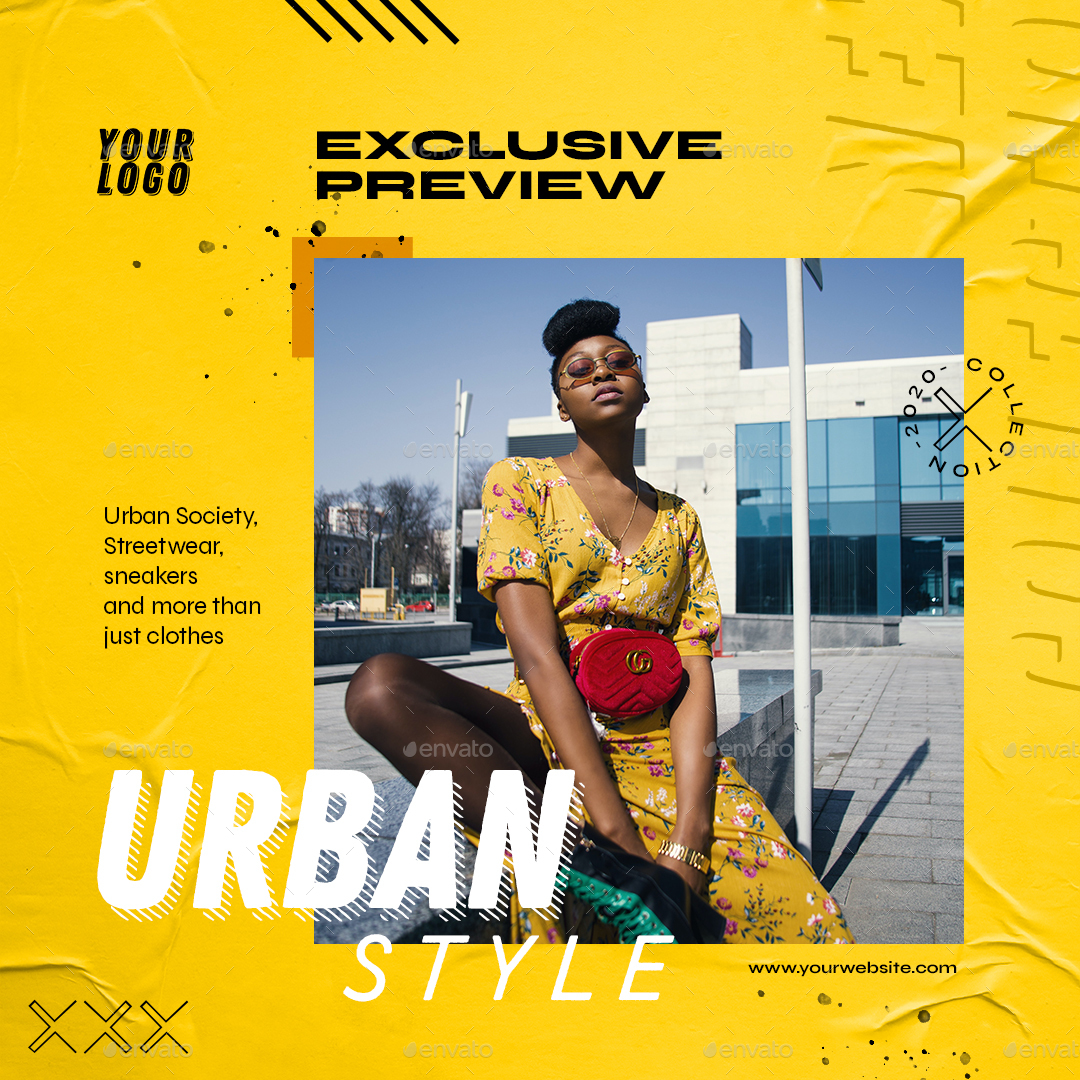 Fashion - Urban Banner - Social Media Post and Stories, Web Elements
