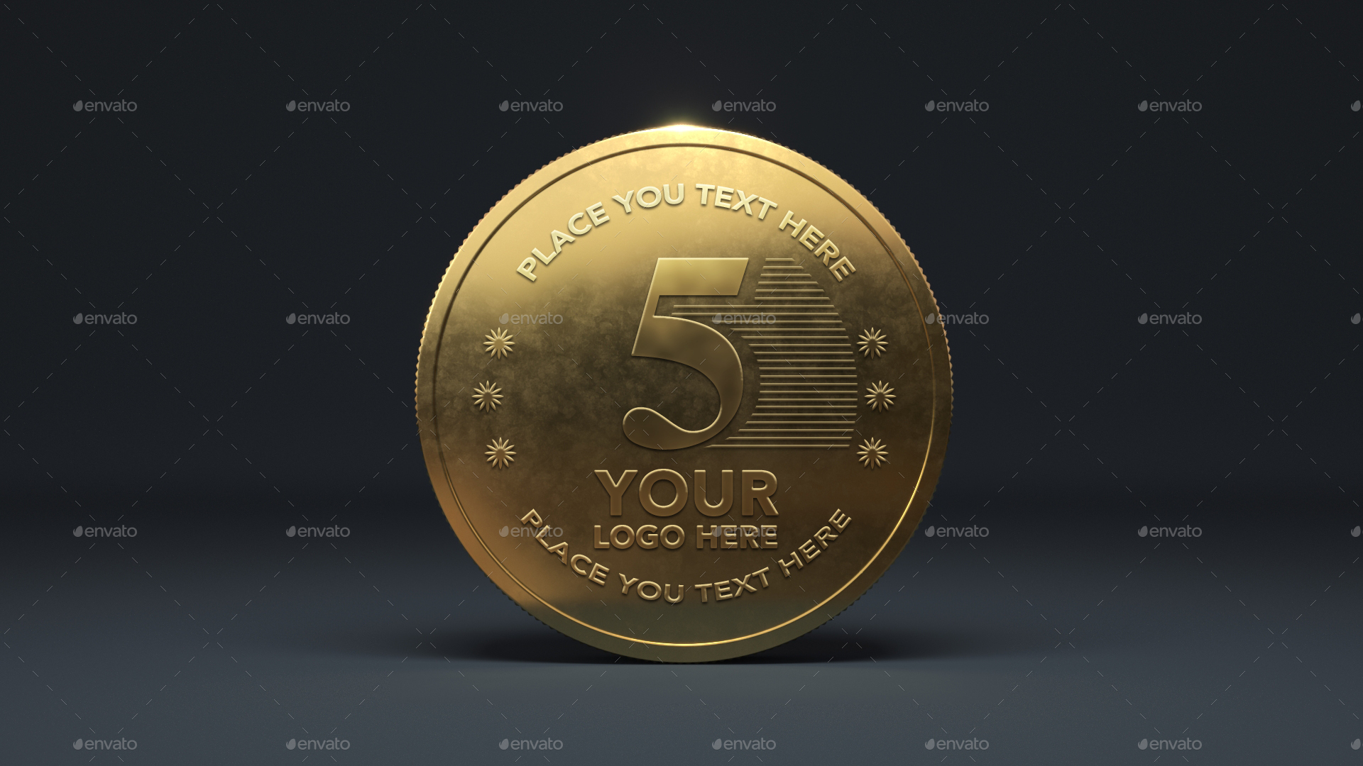 Gold Coin Mockups, Graphics | GraphicRiver