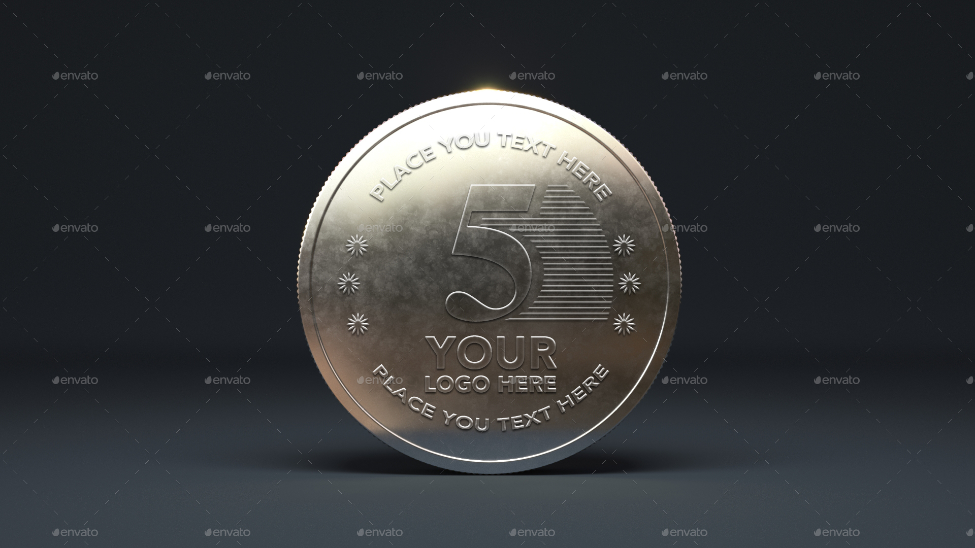 Gold Coin Mockups, Graphics | GraphicRiver