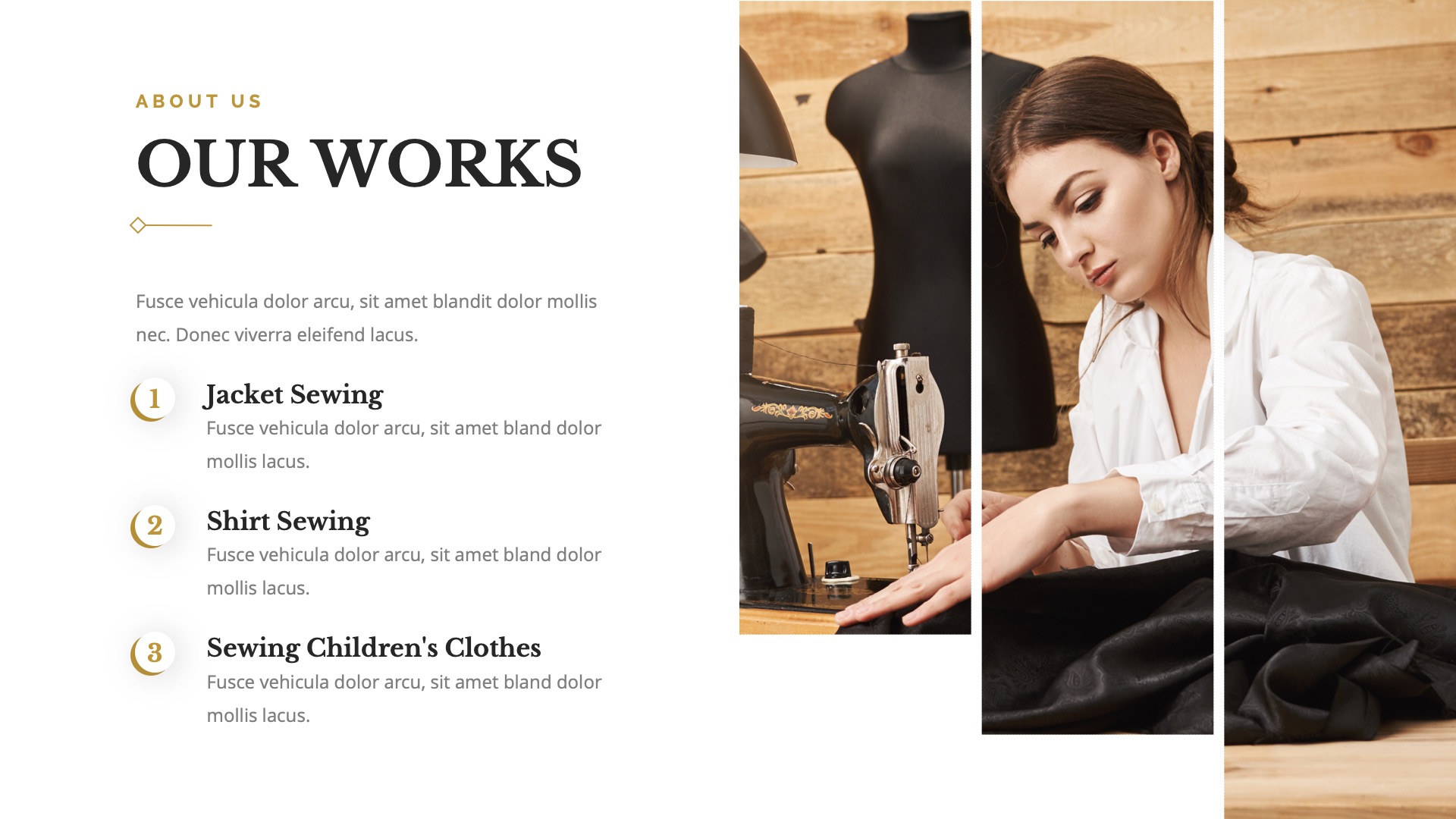 WÉLSON - Dressmaker & Tailor Powerpoint Template, Presentation Templates
