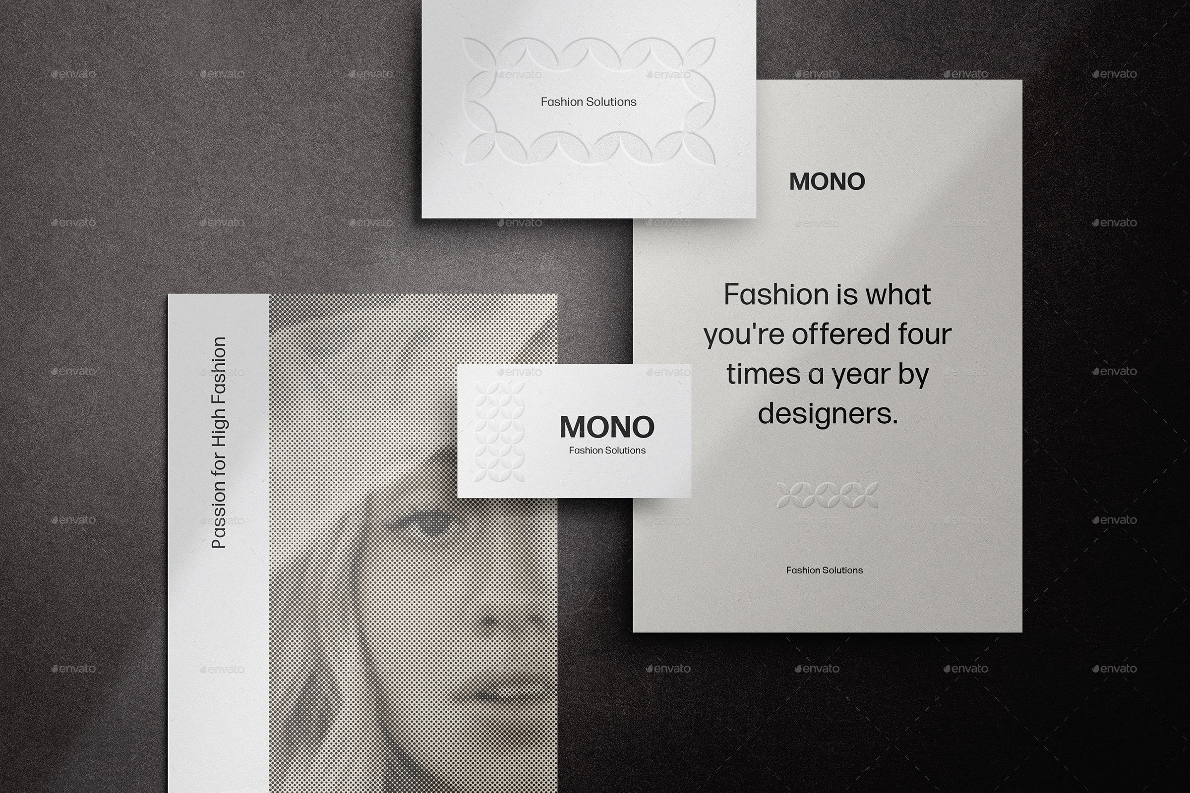 Mono: Shadow Stationery Mockup Scene By Design Squad in Templates, Graphics