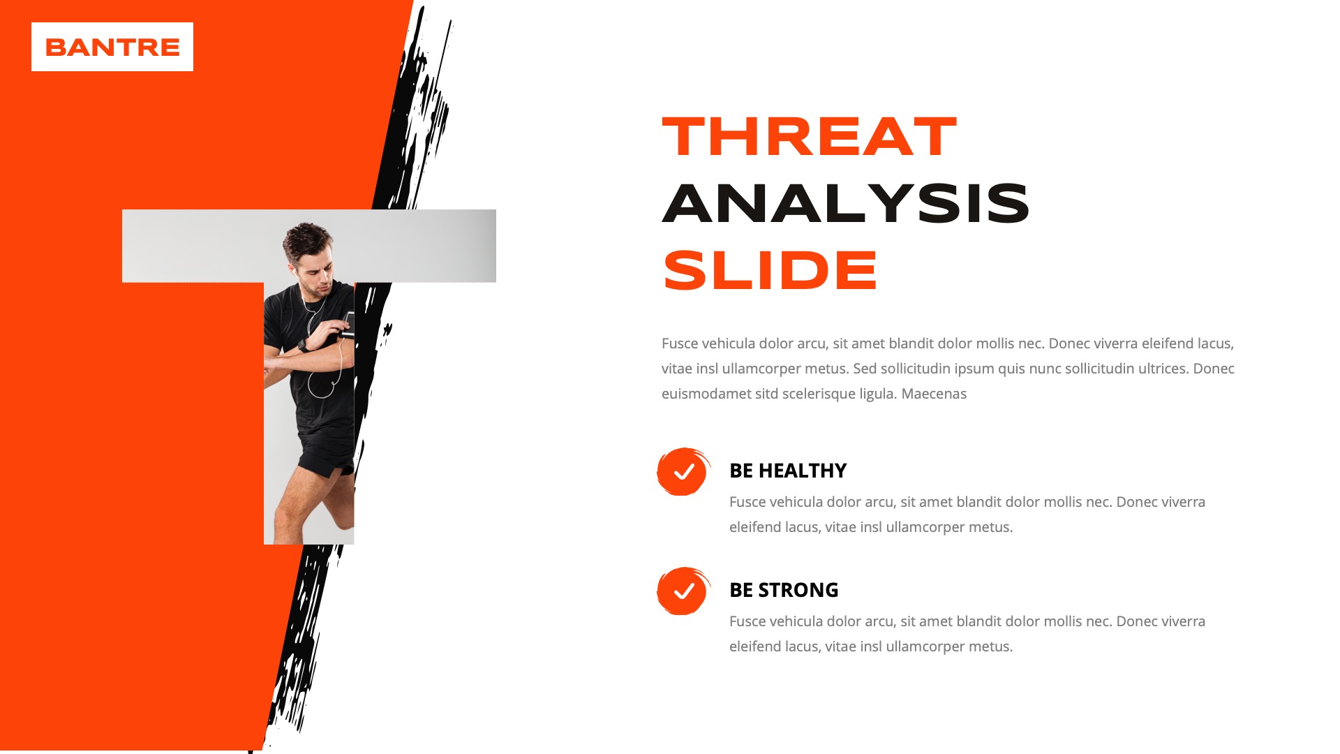 BANTRE - Running Club & Sport Powerpoint Template, Presentation Templates