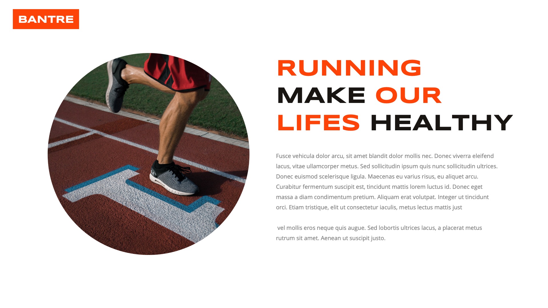 BANTRE - Running Club & Sport Powerpoint Template, Presentation Templates