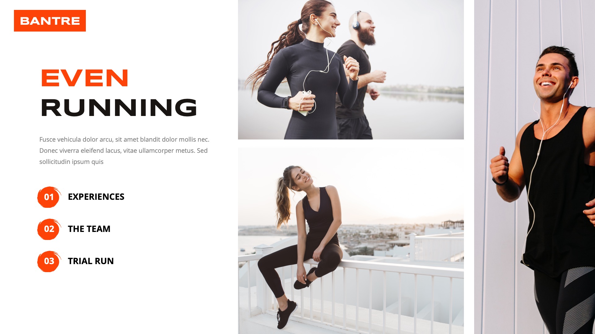 BANTRE - Running Club & Sport Keynote Template, Presentation Templates