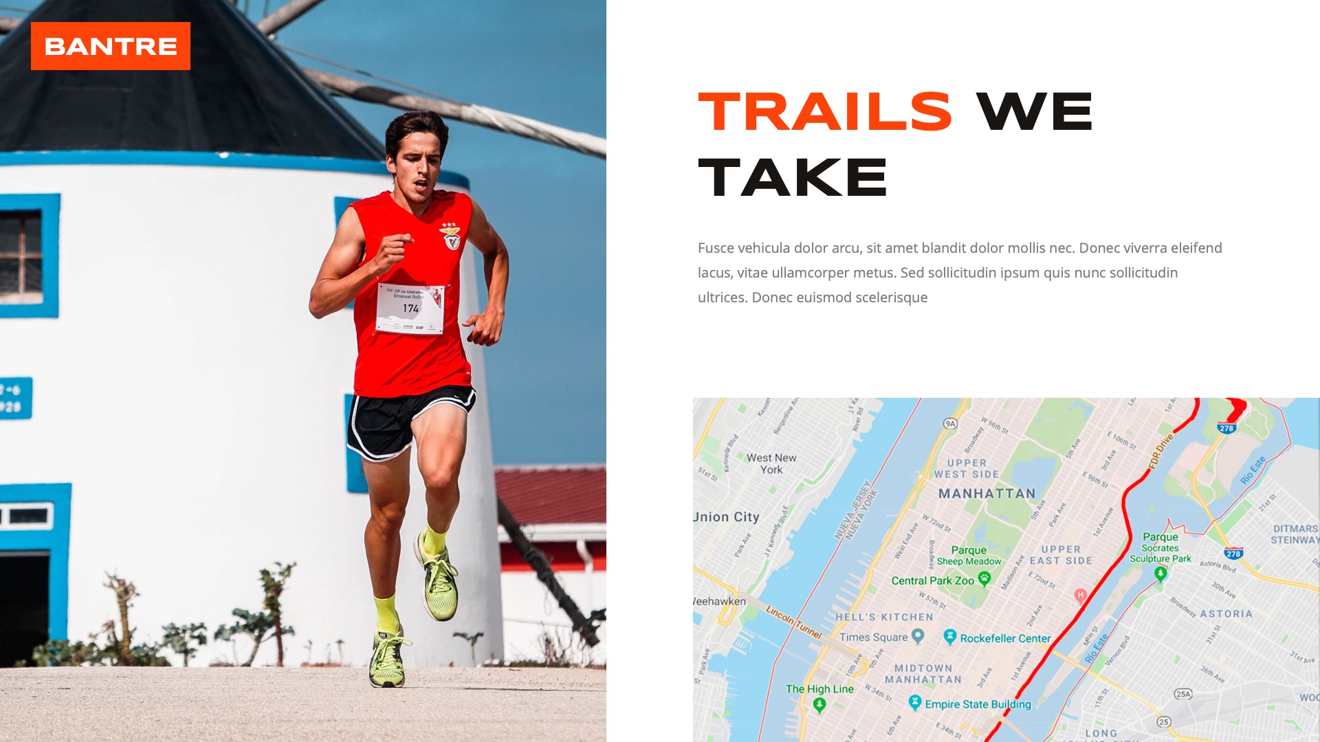 BANTRE - Running Club & Sport Keynote Template, Presentation Templates
