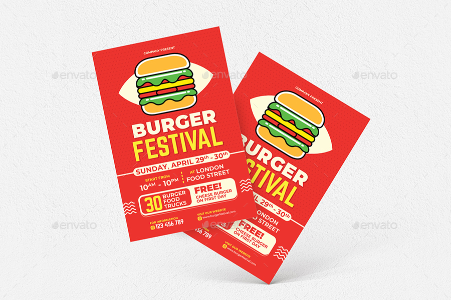 Burger Festival Print Templates, Print Templates | GraphicRiver