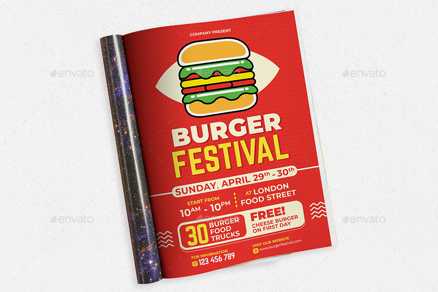 Burger Festival Print Templates, Print Templates | GraphicRiver
