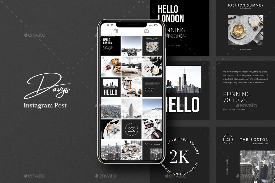 Davys Instagram Post, Web Elements | GraphicRiver