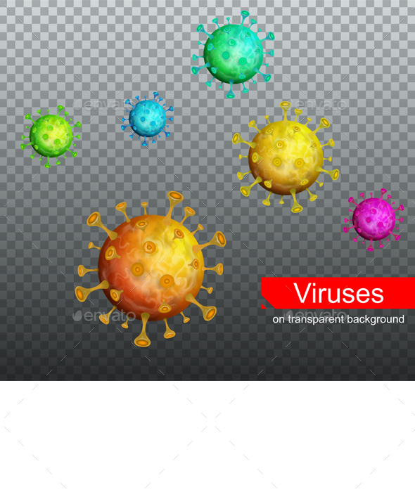 Coronavirus Covid-19 on Transparent Background, Vectors | GraphicRiver