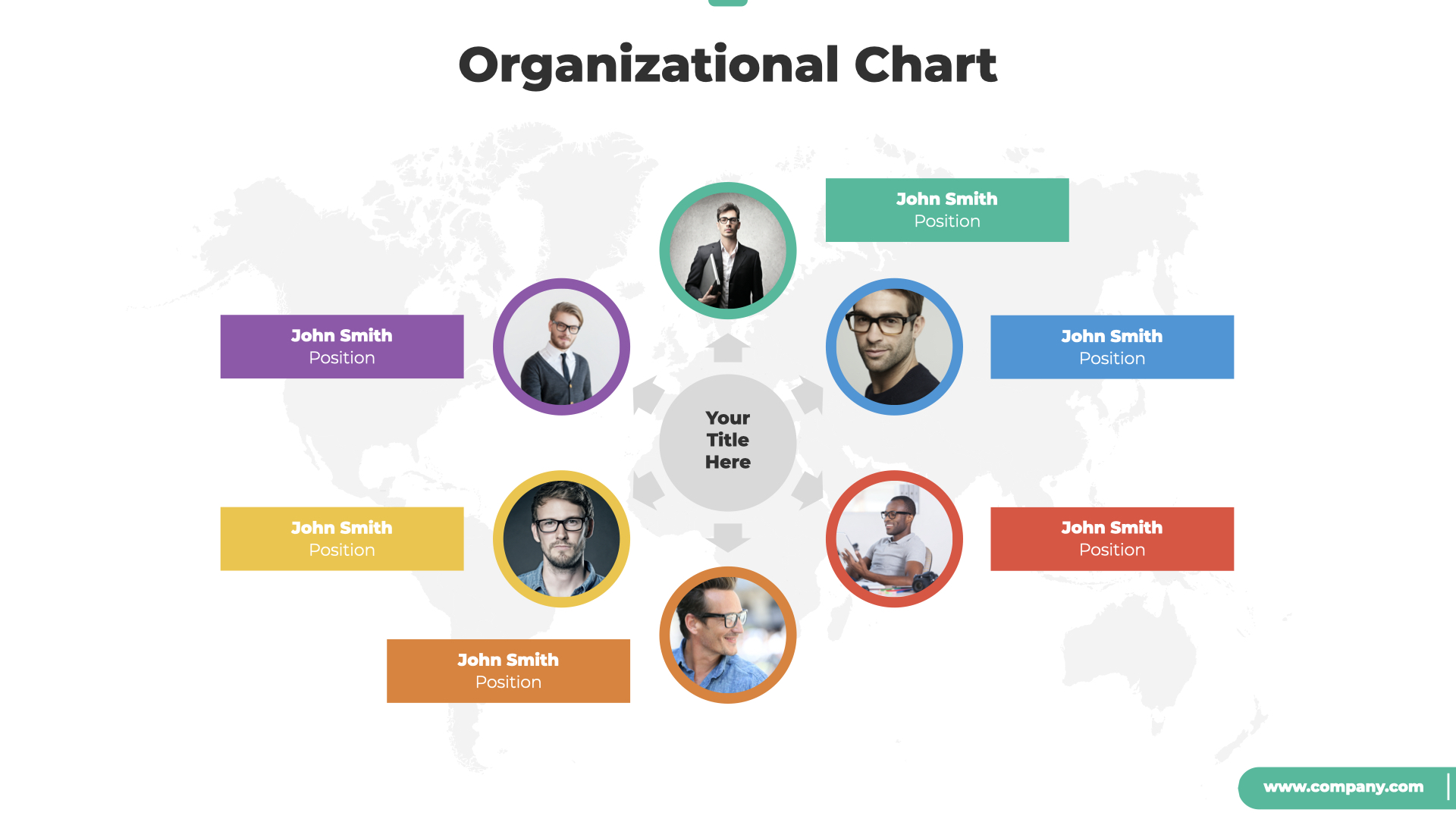Organizational Chart and Hierarchy Keynote Template by Spriteit ...
