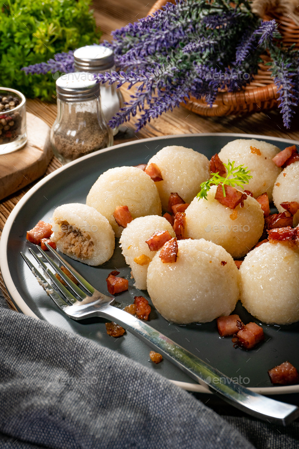 Meat stuffed potato dumplings. Stock Photo by foto_pstryki | PhotoDune