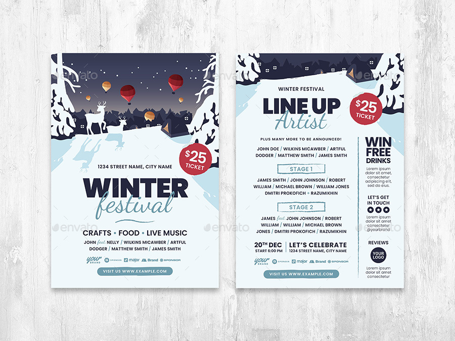 Winter Festival Flyer, Print Templates | GraphicRiver