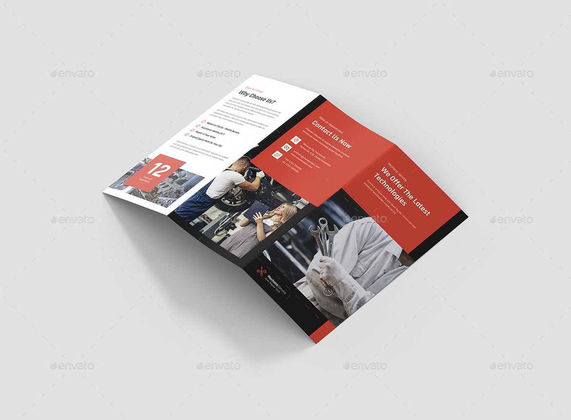 Mechanic – Brochures Bundle Print Templates 5 in 1, Print Templates