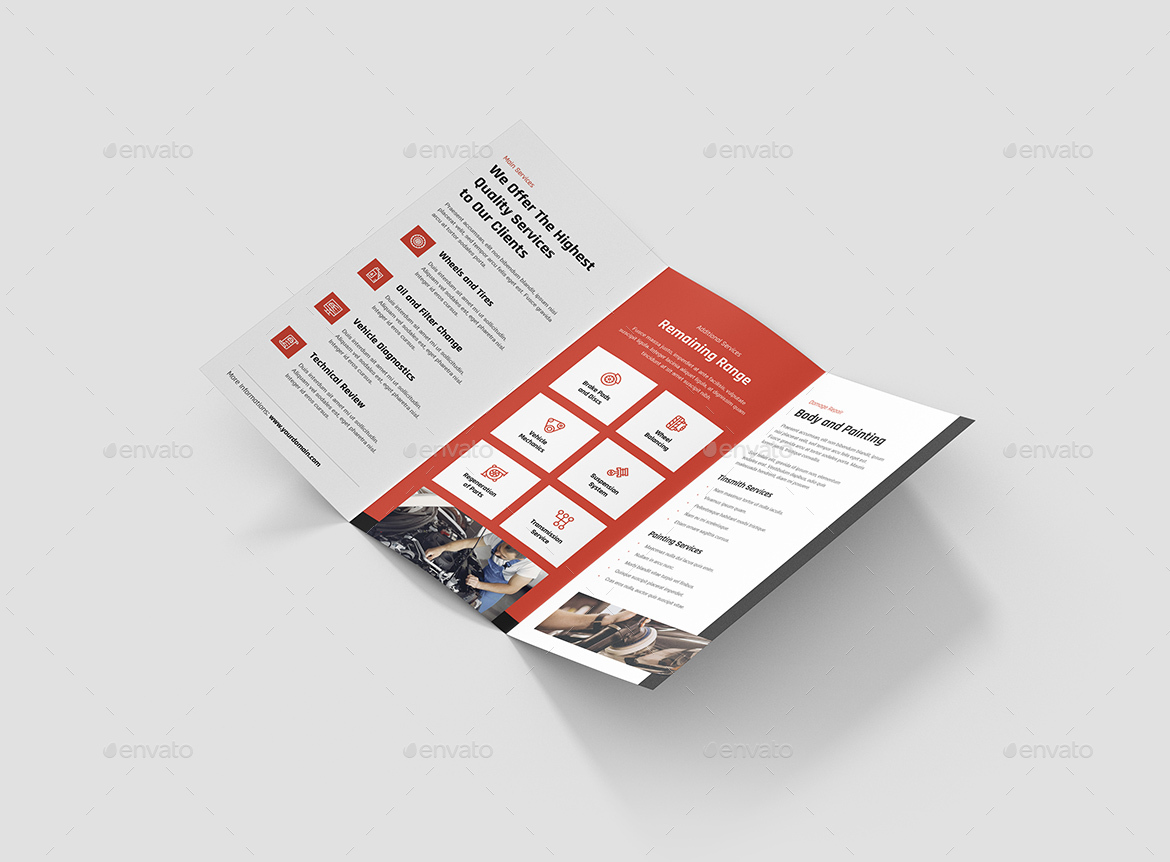 Mechanic – Brochures Bundle Print Templates 5 in 1, Print Templates