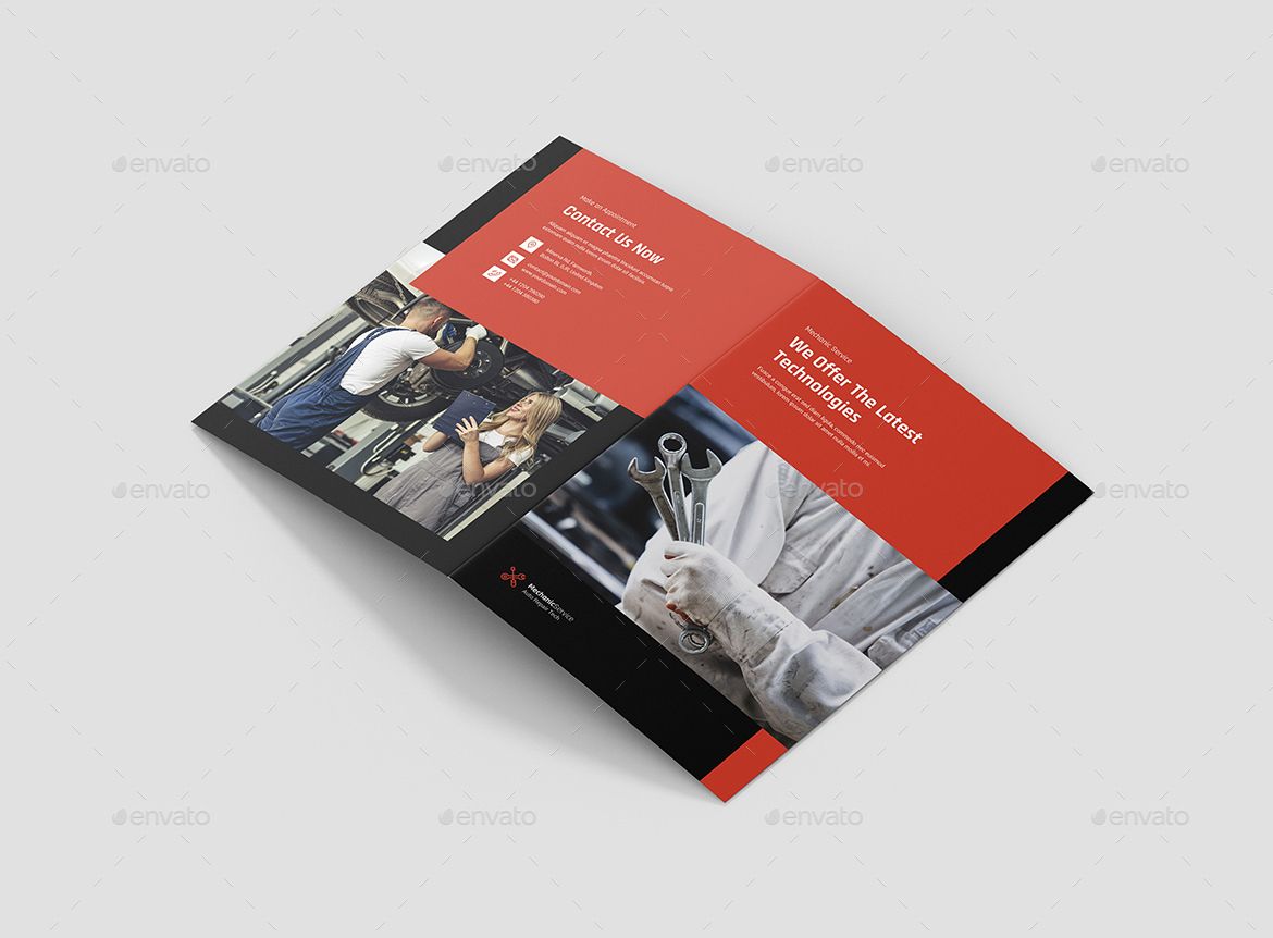 Mechanic – Brochures Bundle Print Templates 5 in 1, Print Templates