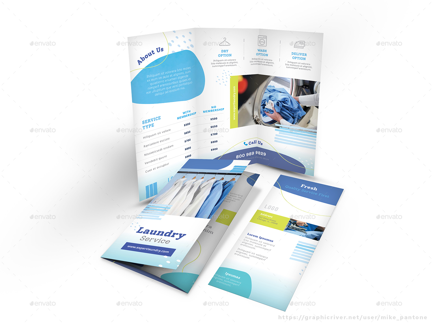 Laundry Service Print Bundle by Mike_pantone | GraphicRiver