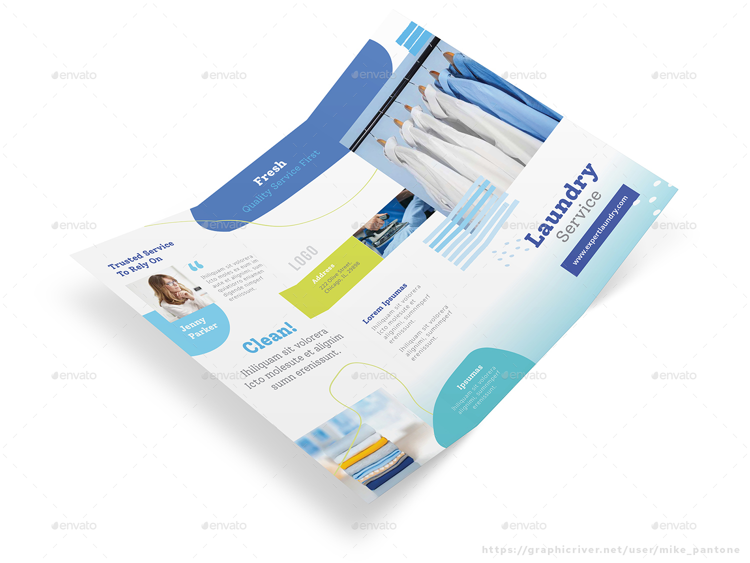 Laundry Service Print Bundle by Mike_pantone | GraphicRiver