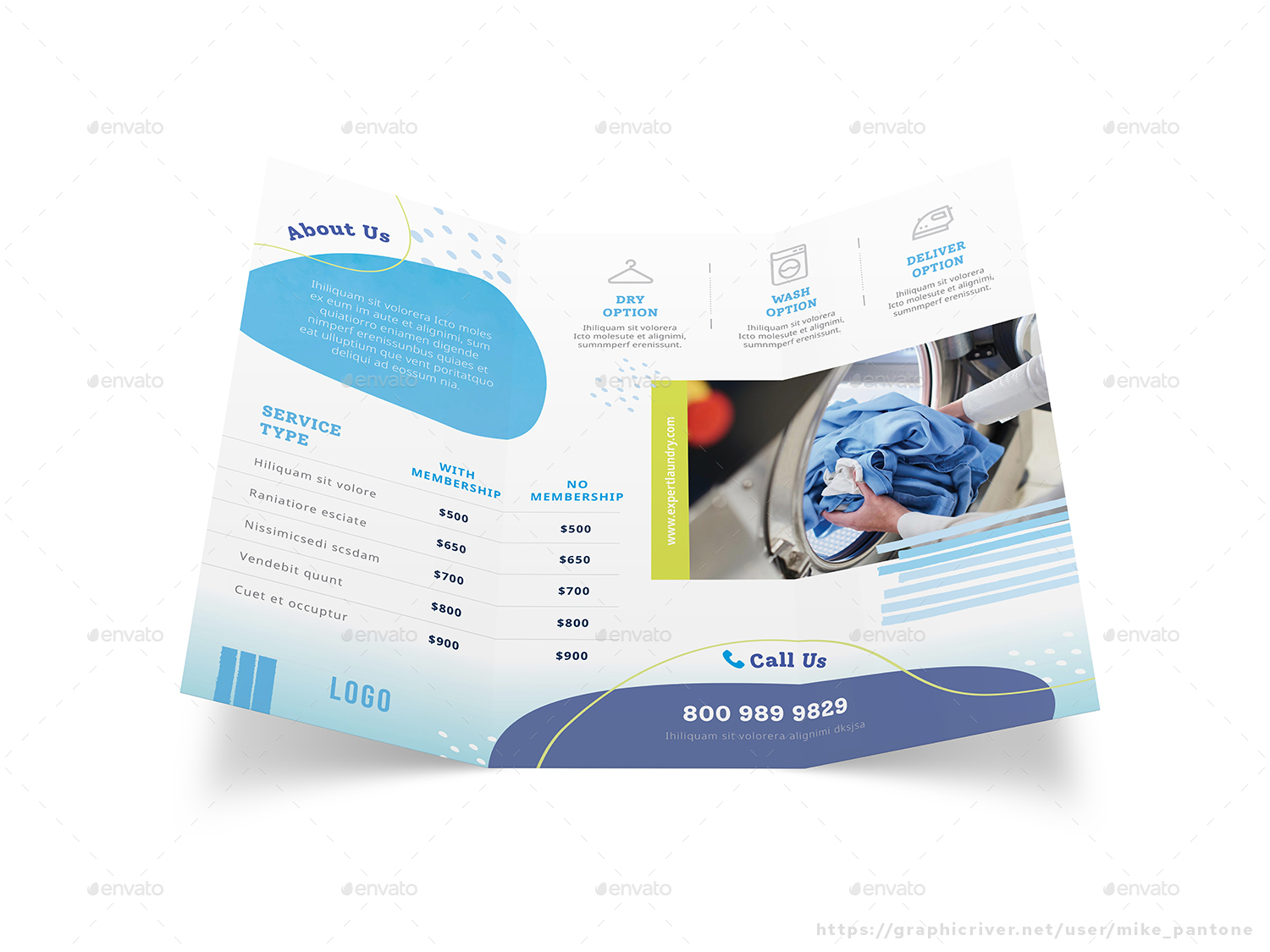 Laundry Service Print Bundle by Mike_pantone | GraphicRiver