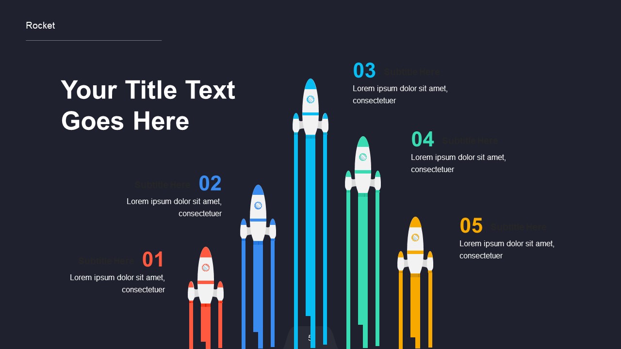 Rocket Infographic Powerpoint Presentation Template, Presentation Templates