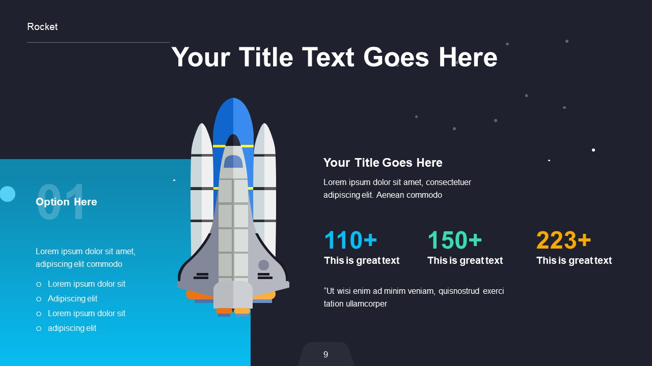 Rocket Infographic Powerpoint Presentation Template, Presentation Templates