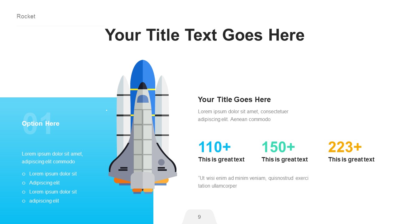 Rocket Infographic Powerpoint Presentation Template, Presentation Templates