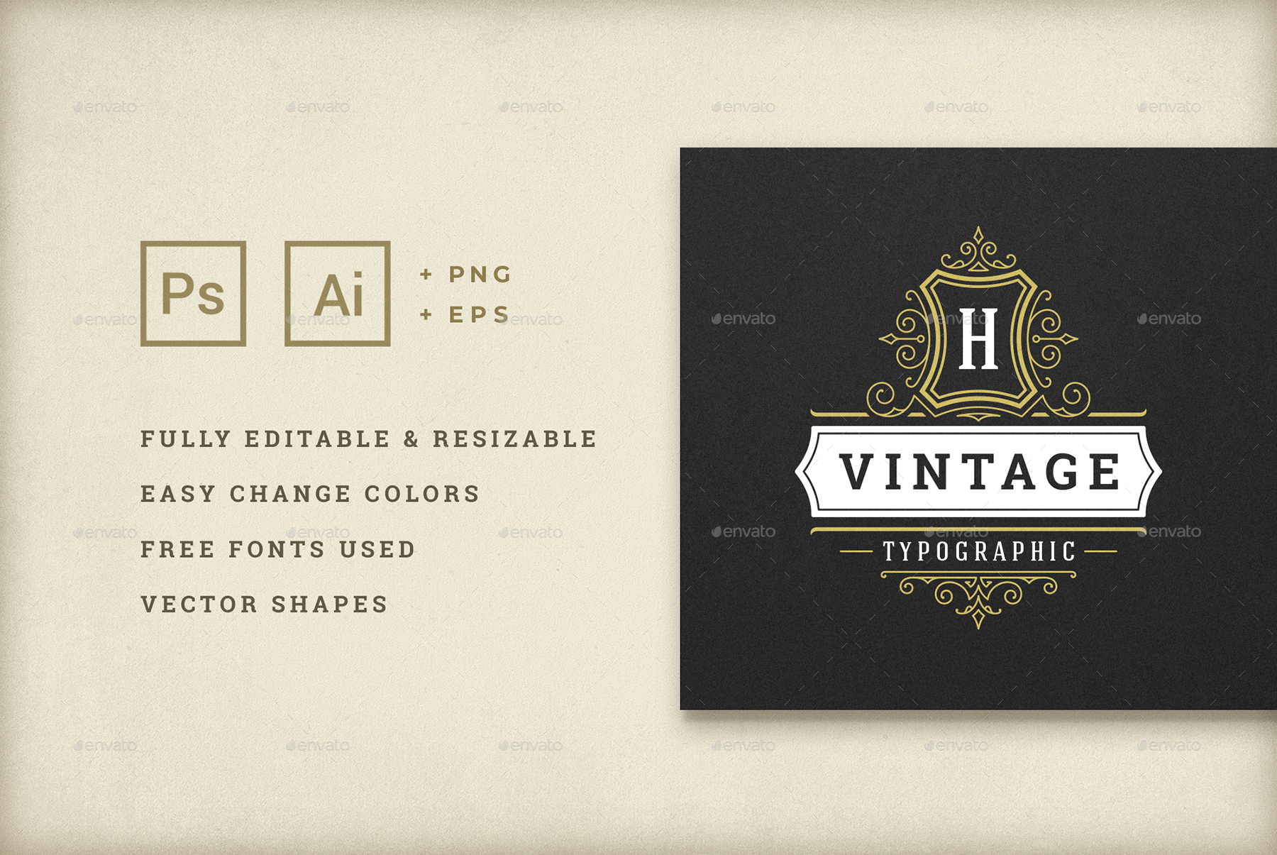 Vintage Typographic Design Elements, Web Elements | GraphicRiver