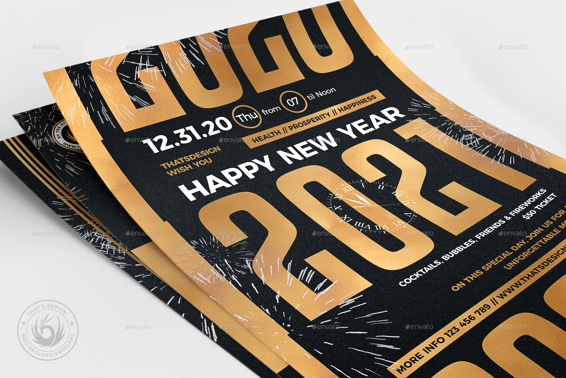 New Year Flyer Template V11 by lou606 | GraphicRiver