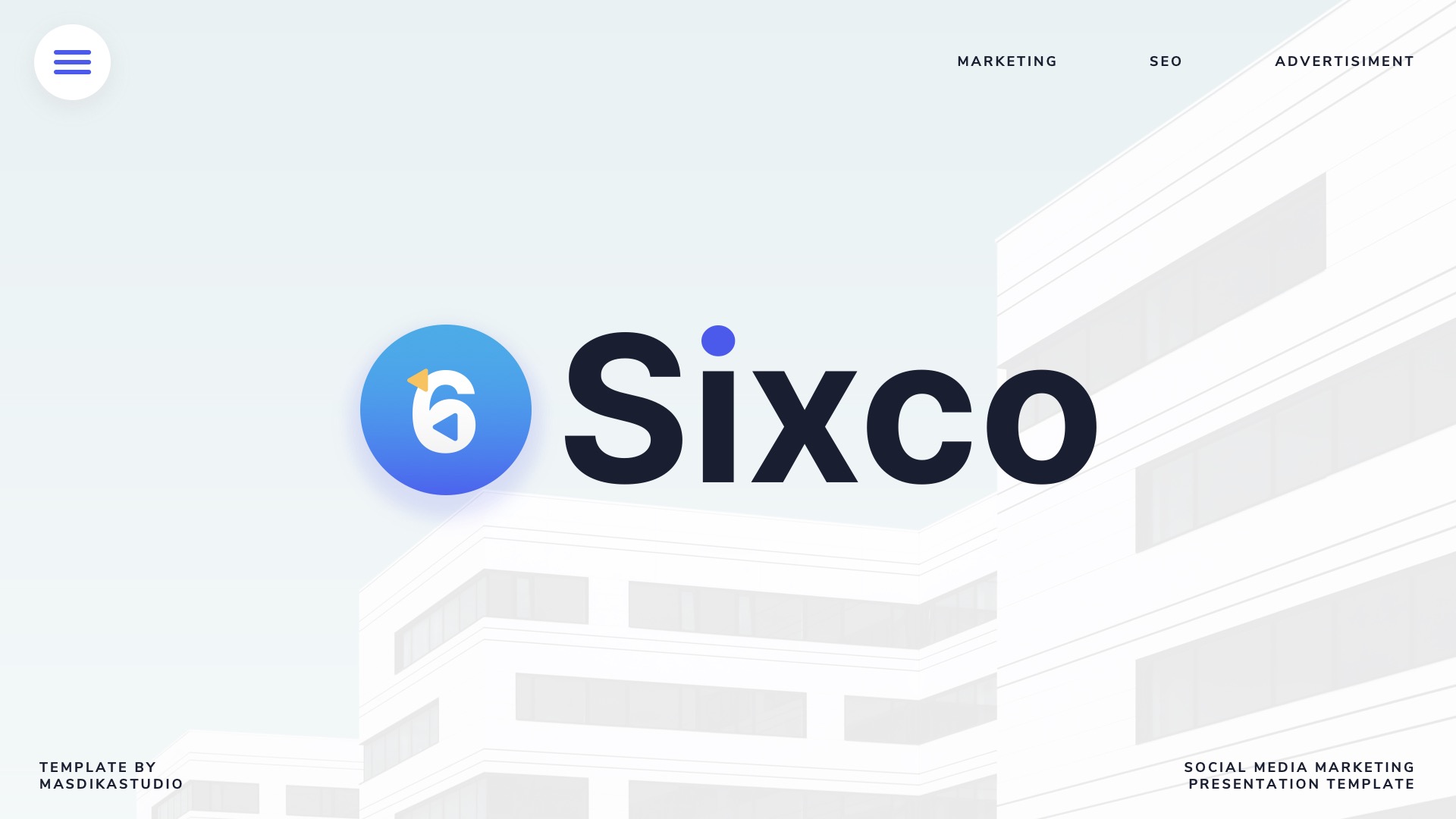 Sixco - Social Media Marketing Powerpoint Template, Presentation Templates