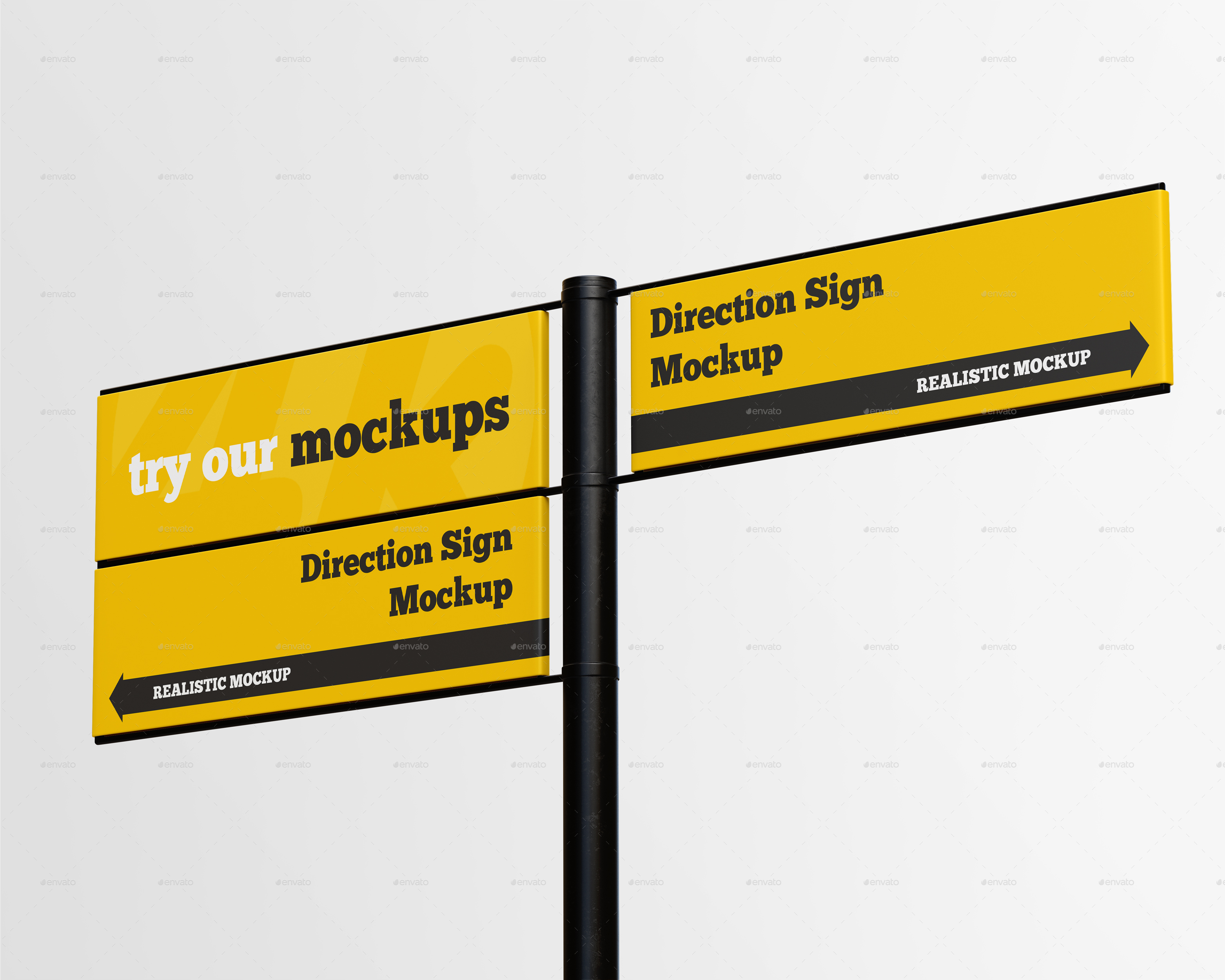 Direction Sign Mockup Set, Graphics | GraphicRiver