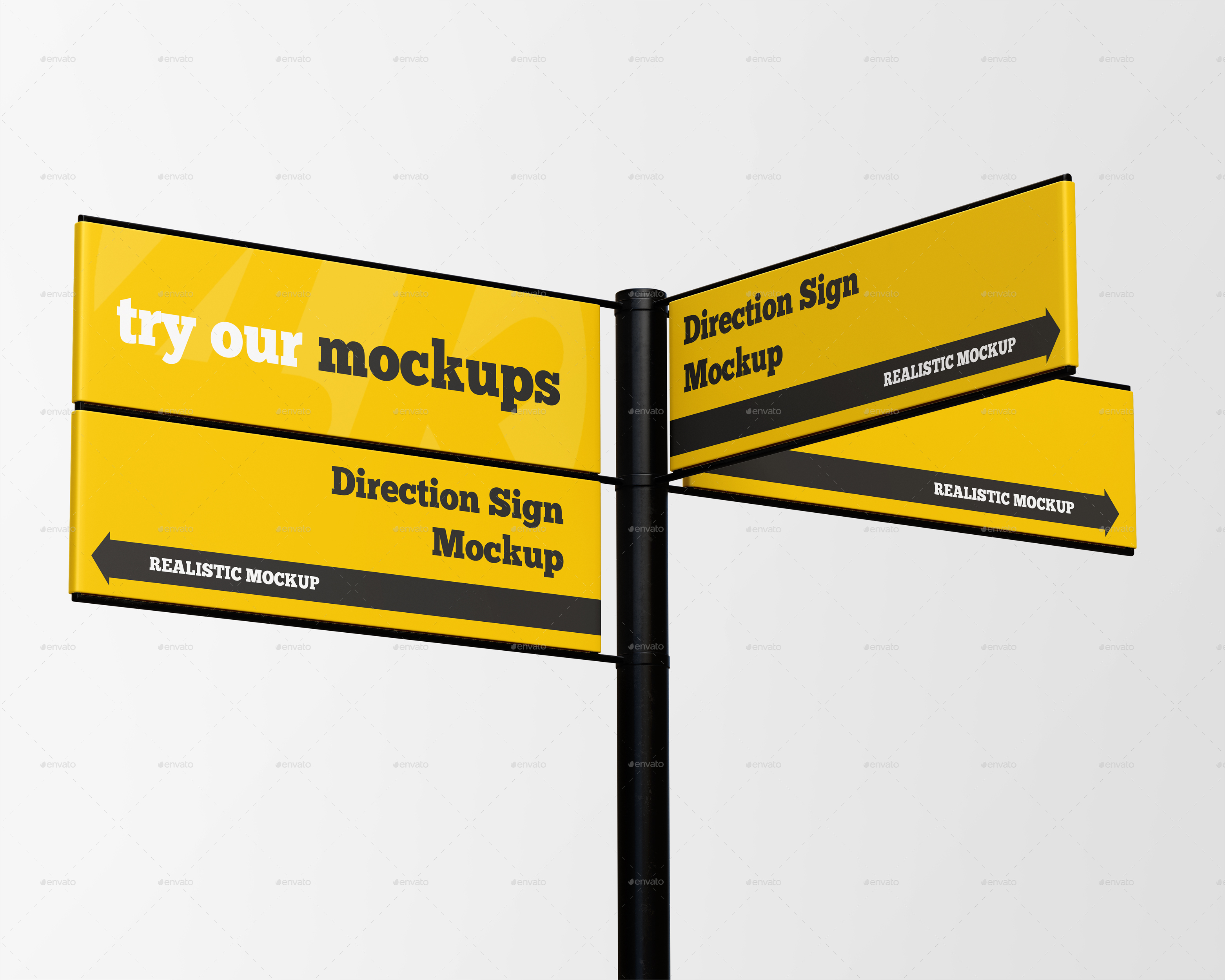 Direction Sign Mockup Set, Graphics | GraphicRiver