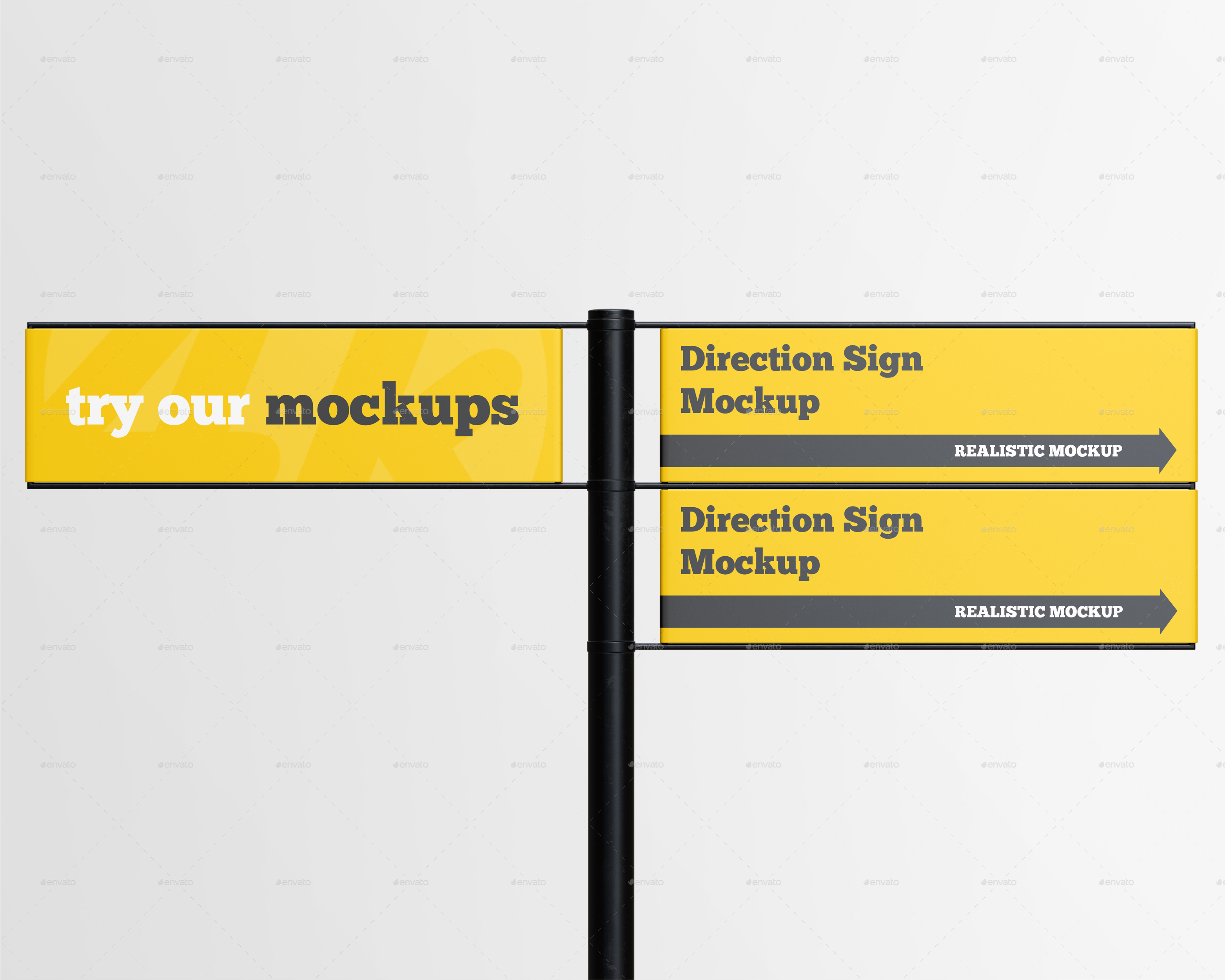 Direction Sign Mockup Set, Graphics | GraphicRiver