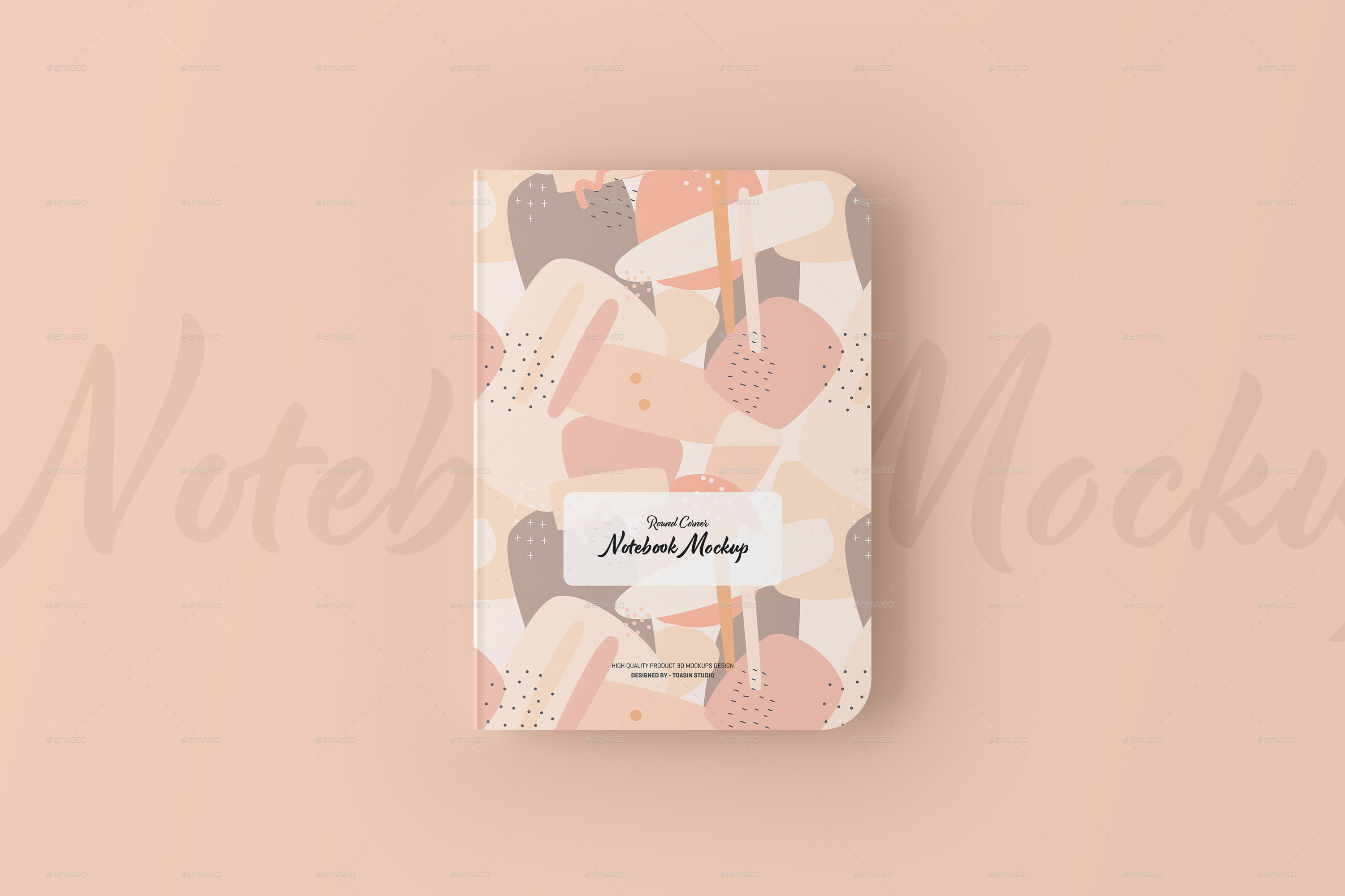 Round Corner Notebook Mockup, Graphics | GraphicRiver
