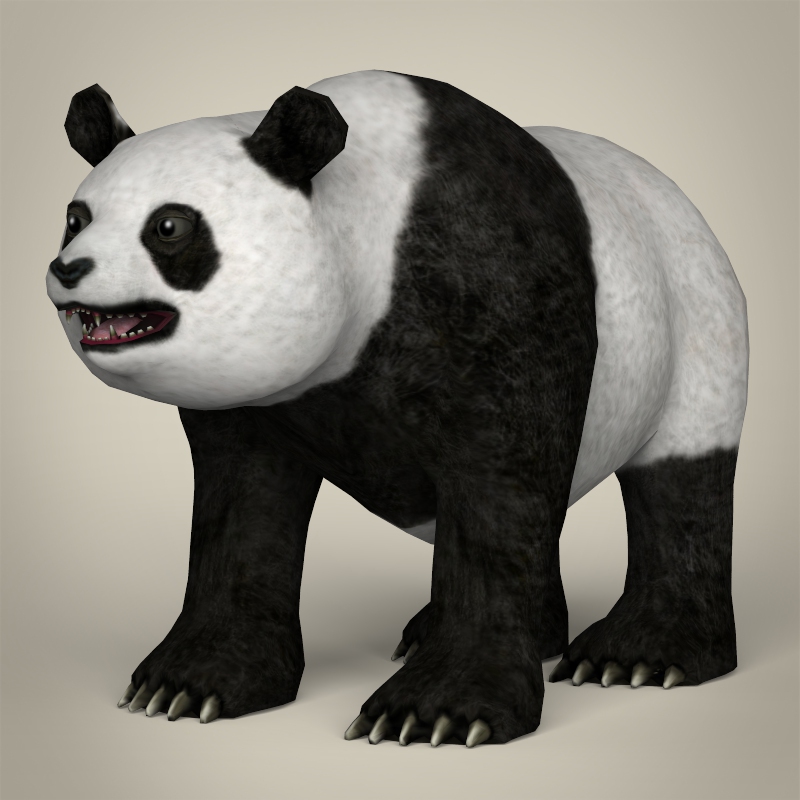 Low Poly Giant Panda by Gamingarts | 3DOcean