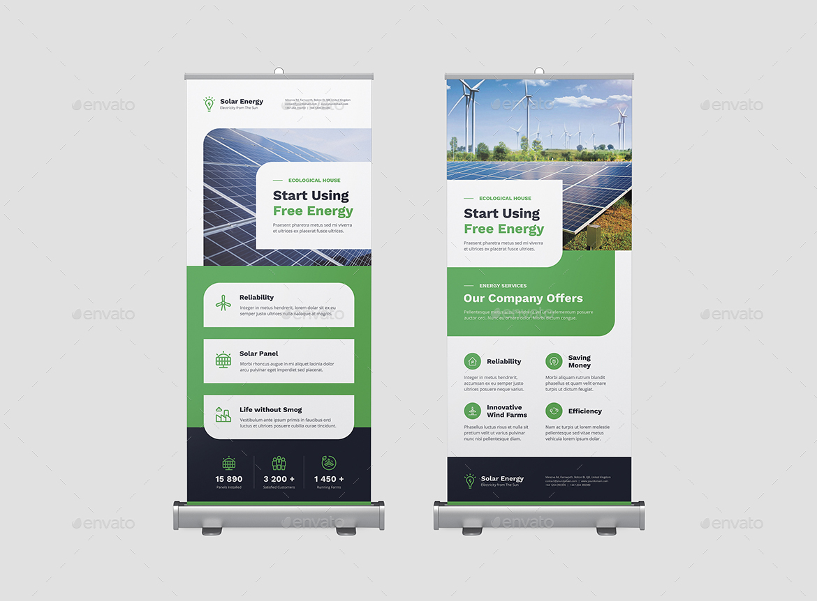 Solar Energy – Brochures Bundle Print Templates 7 in 1, Print Templates