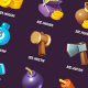 24 Basic Game Icons for Casual Game, Game Assets | GraphicRiver