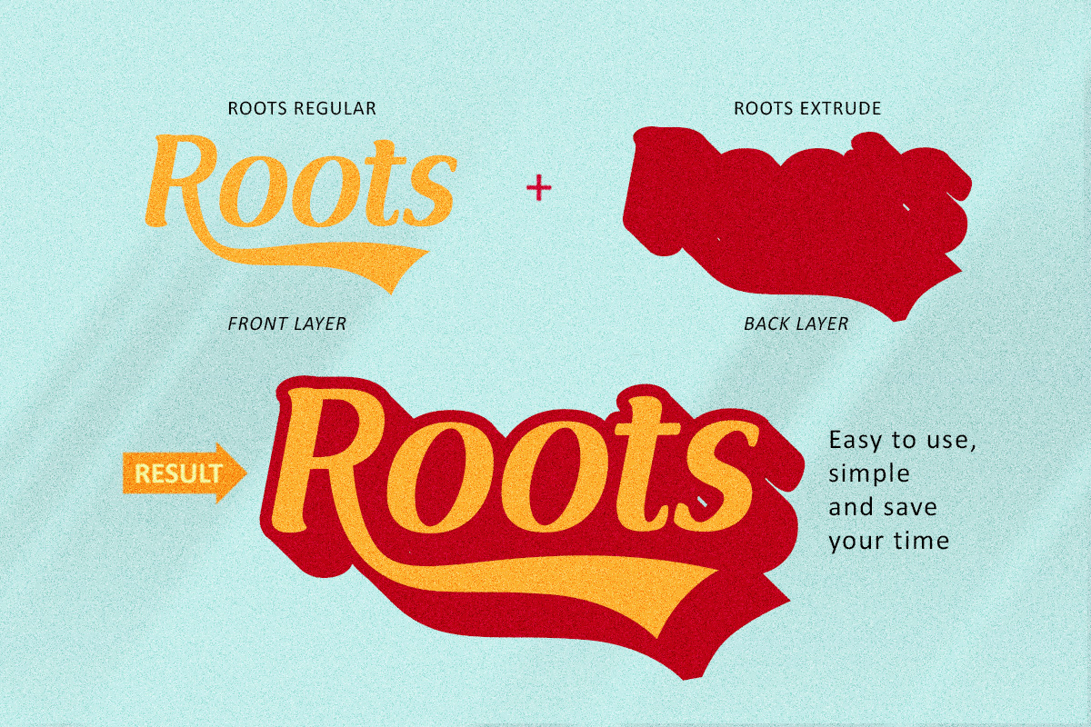 Roots - Modern Retro Font, Fonts | GraphicRiver