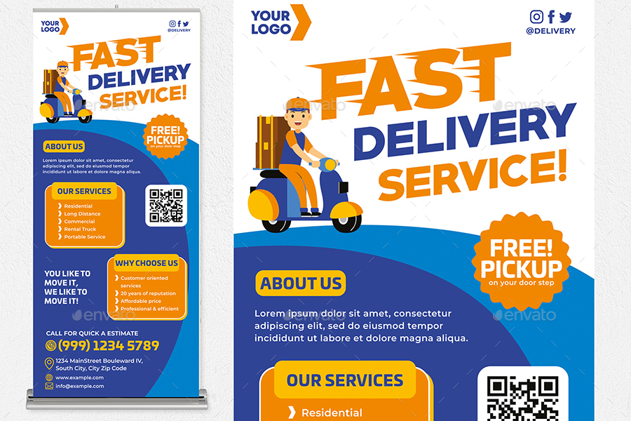 Fast Delivery Service! Print Templates, Print Templates | GraphicRiver