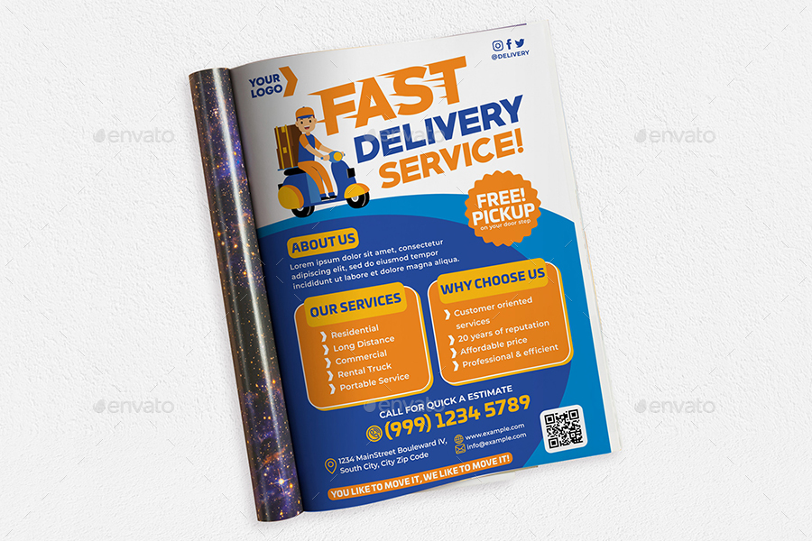 Fast Delivery Service! Print Templates, Print Templates | GraphicRiver