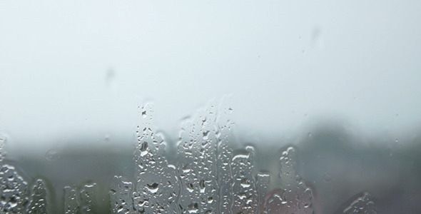 Raining On Window, Stock Footage | VideoHive