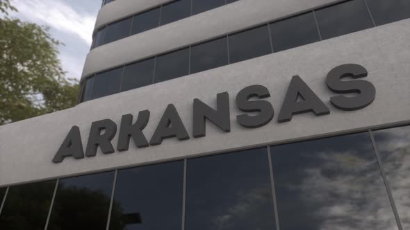 Arkansas Sign on a Modern Skyscraper, Motion Graphics | VideoHive