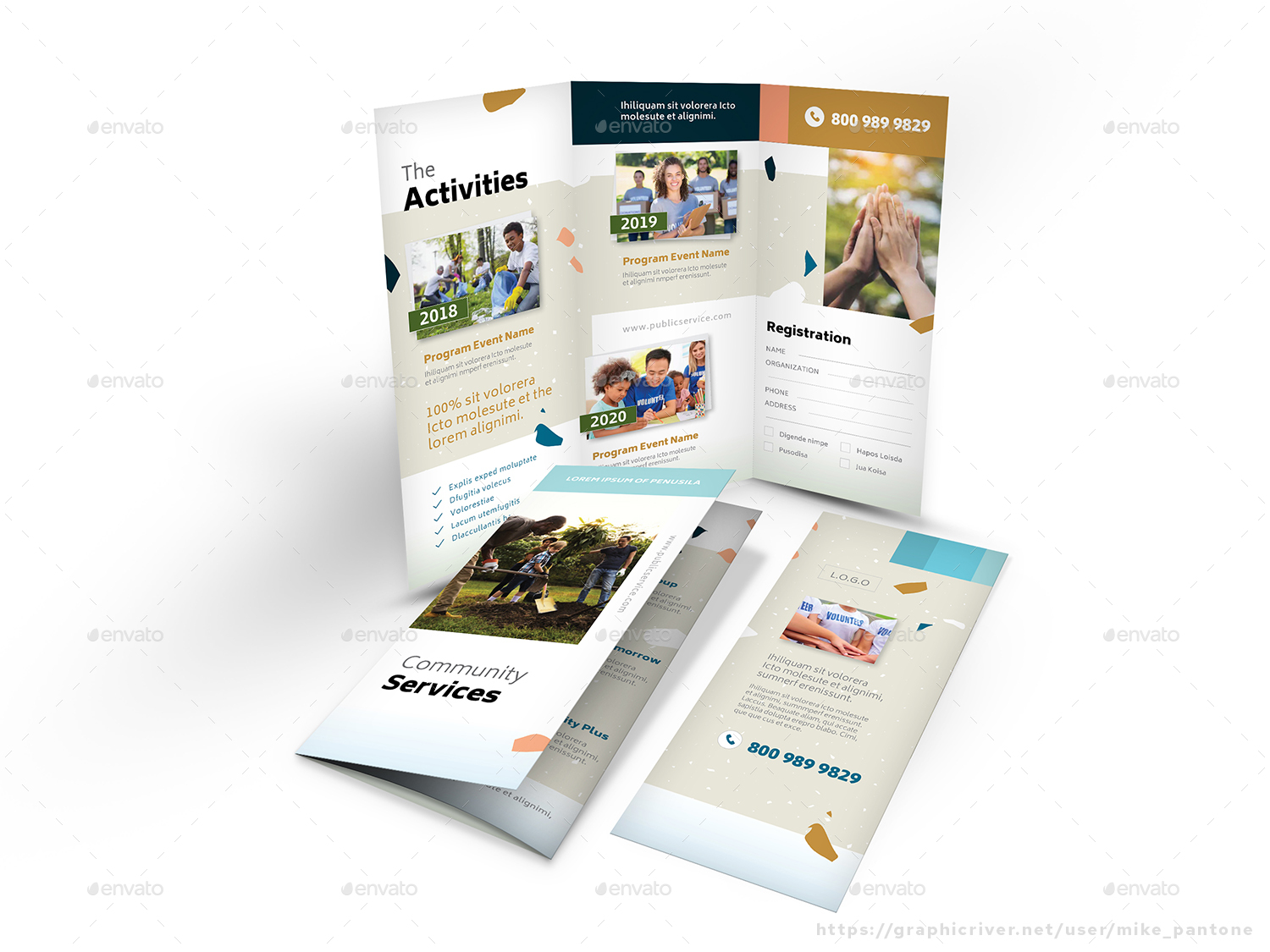 Community Service Trifold Brochure, Print Templates | GraphicRiver