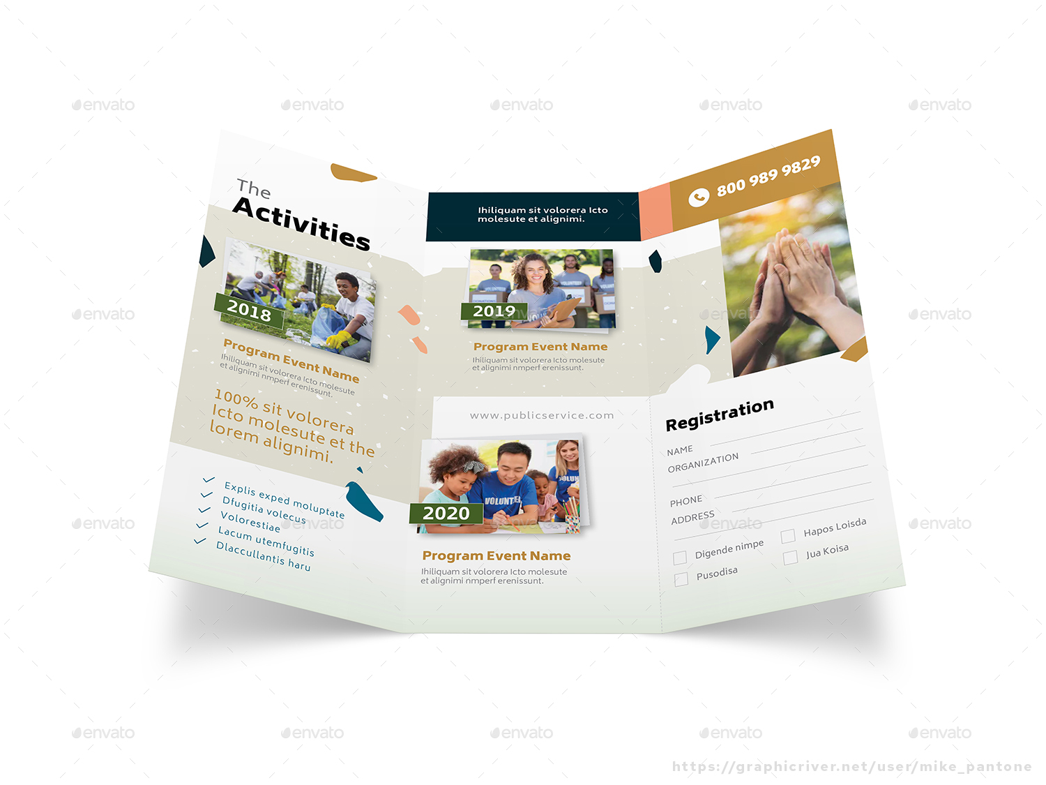 Community Service Trifold Brochure, Print Templates | GraphicRiver