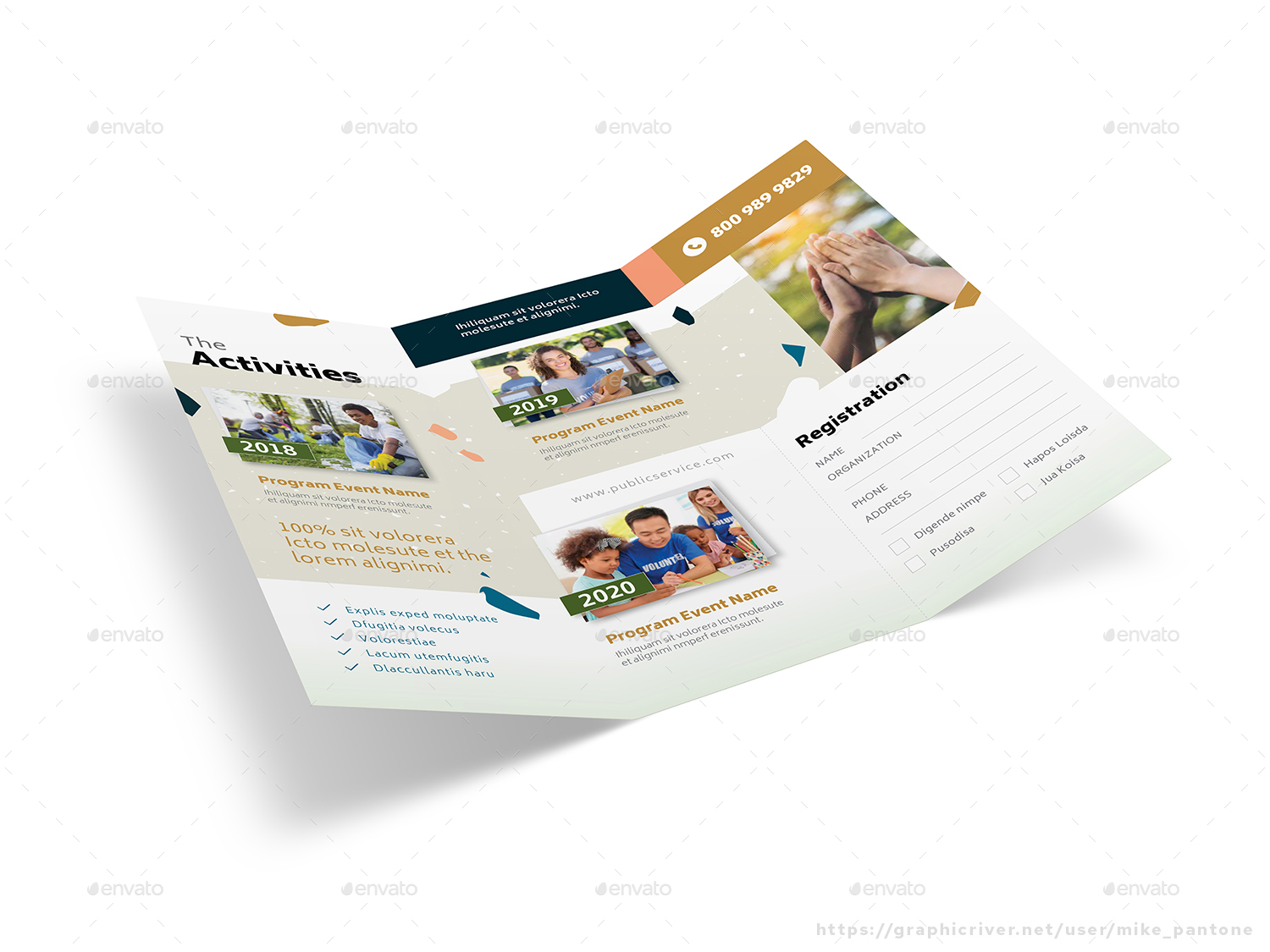 Community Service Trifold Brochure, Print Templates | GraphicRiver