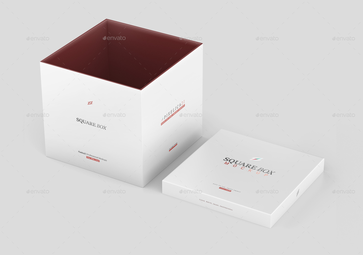 Square Box Mockup, Graphics | GraphicRiver